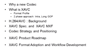 Sony Explains XAVC Advanced Video Coding Technology: